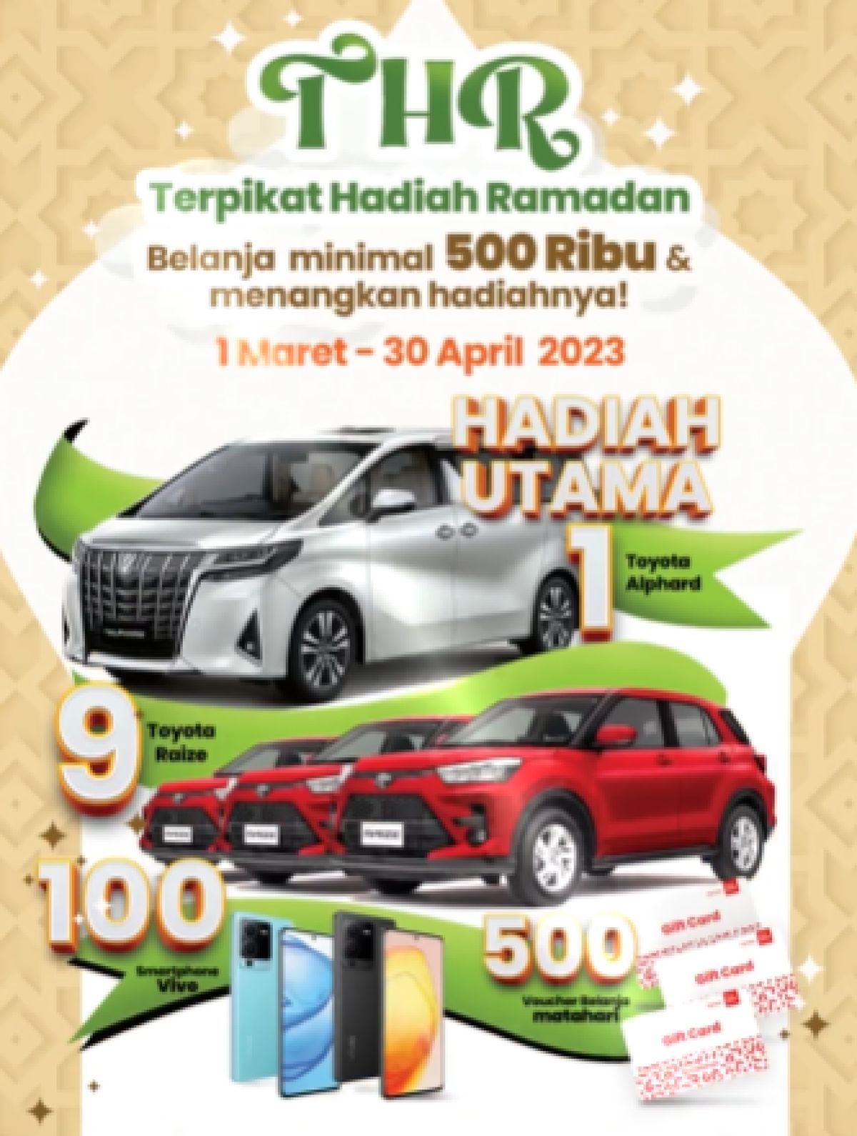 THR dari Matahari Terpikat Hadiah Ramadhan Dapatkan Mobil Toyota ...