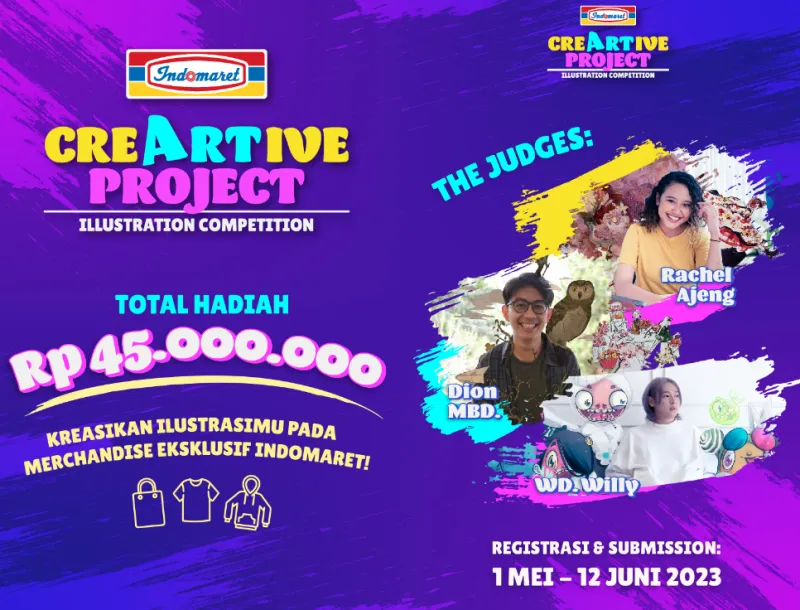 Ikuti Lomba Desain Ilustrasi CreARTive Project Indomaret dan Menangkan Total Hadiah 45 Juta Rupiah!